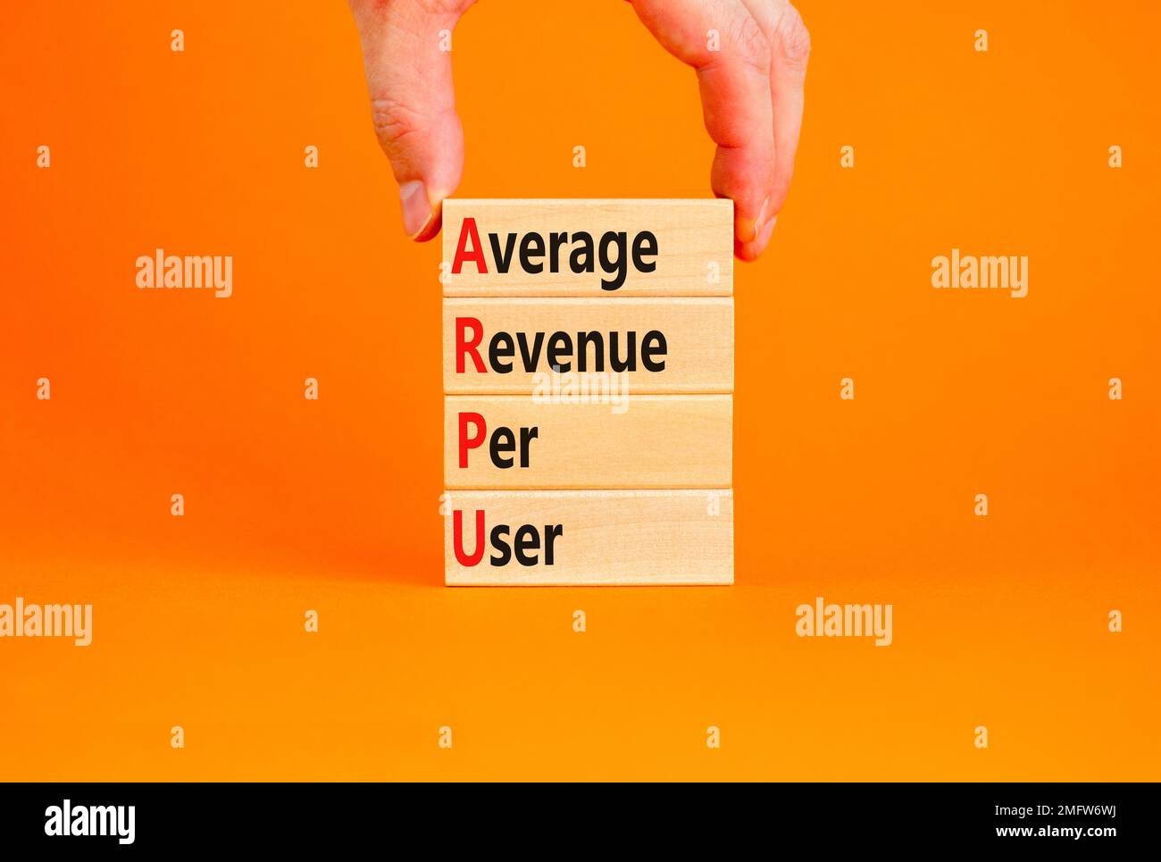 ARPU average revenue per user symbol. Concept words ARPU average ...