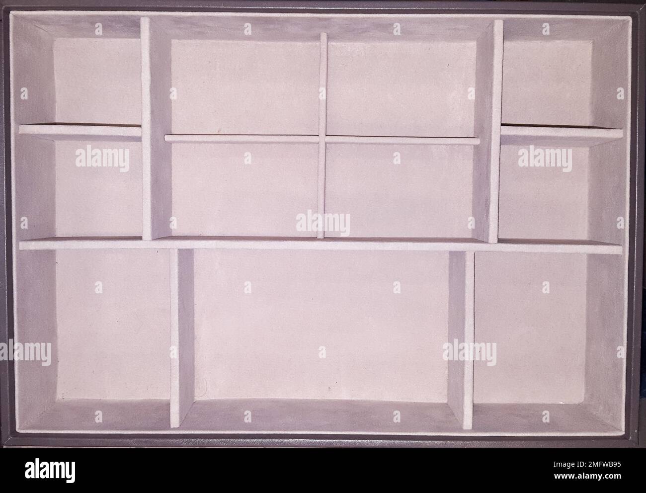 locker with multiple storage boxes top view with separations Stock ...