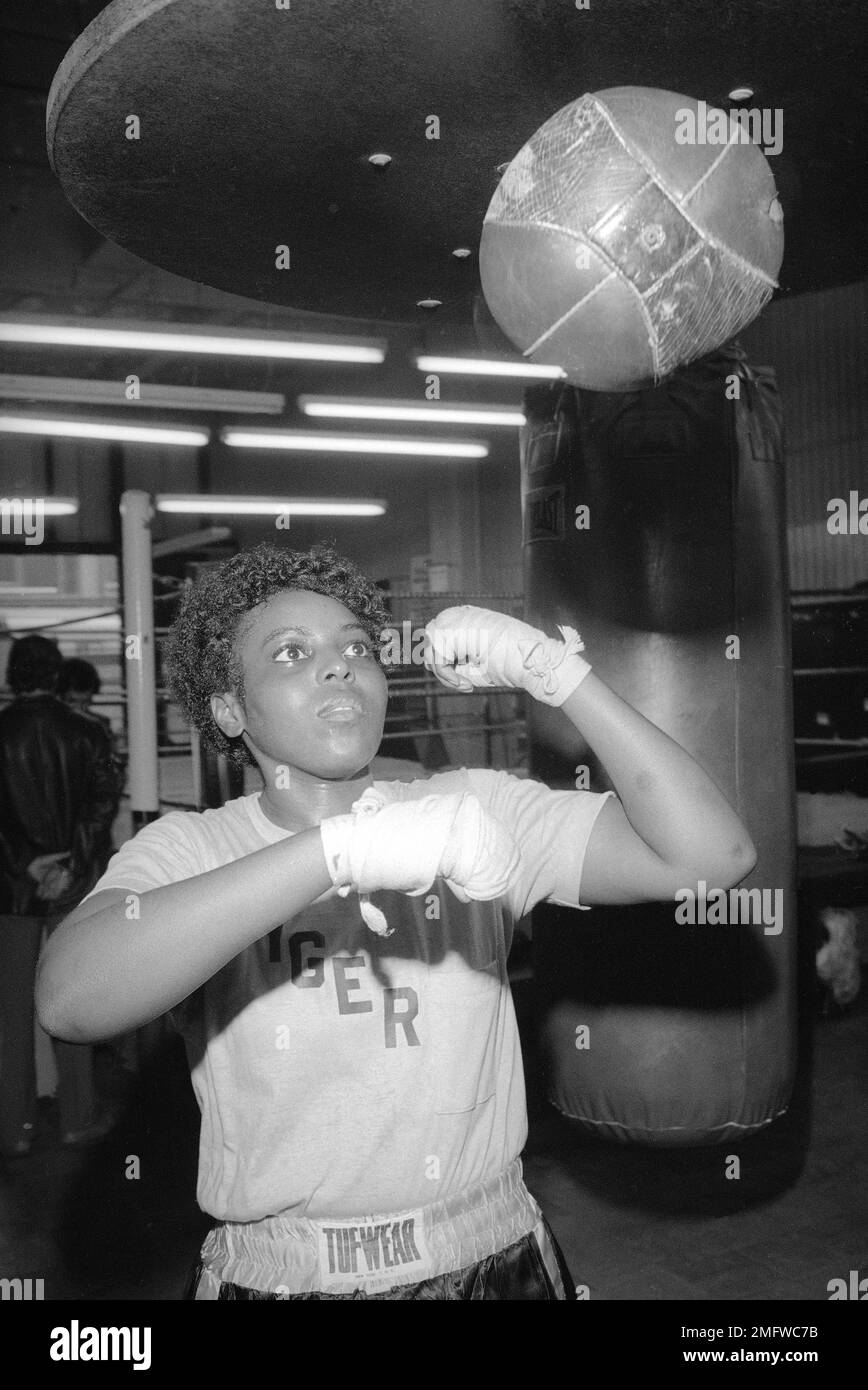 Marian "Lady Tyger" Trimiar, who hopes to become a professional boxer ...