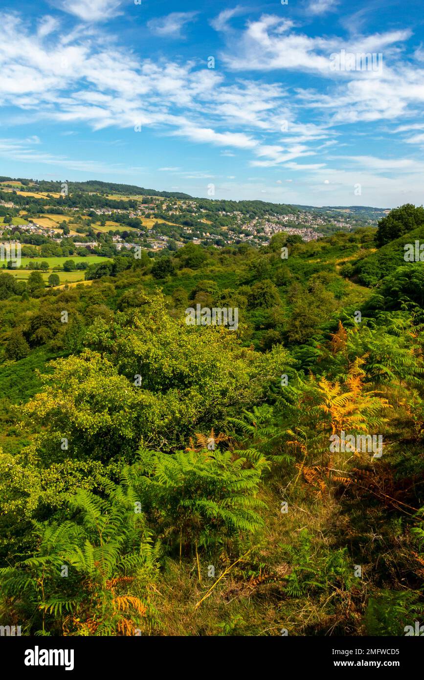 Rolling countryside near Oaker in the Derbyshire Dales area of the Peak ...