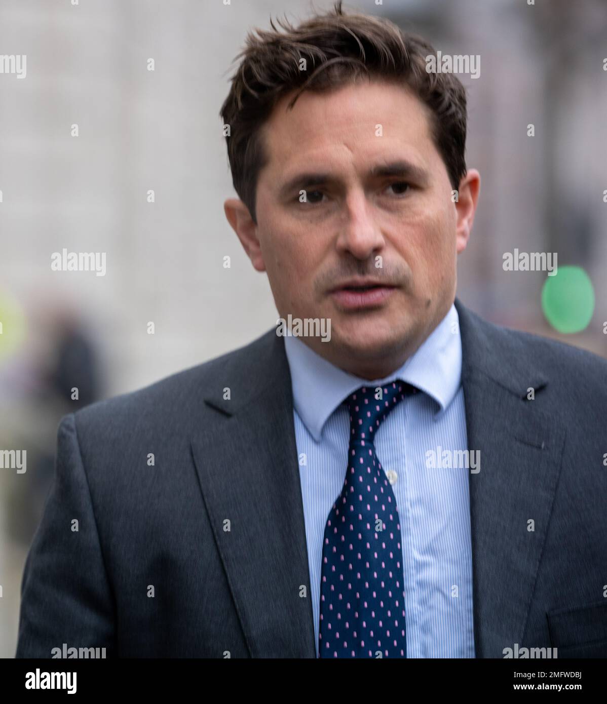 London, UK. 25th Jan, 2023. Johnny Mercer, Veterans Minister outside ...