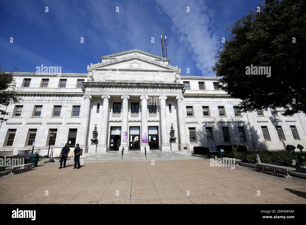 The Delaware County courthouse is seen, Thursday Oct. 15, 2020, in ...