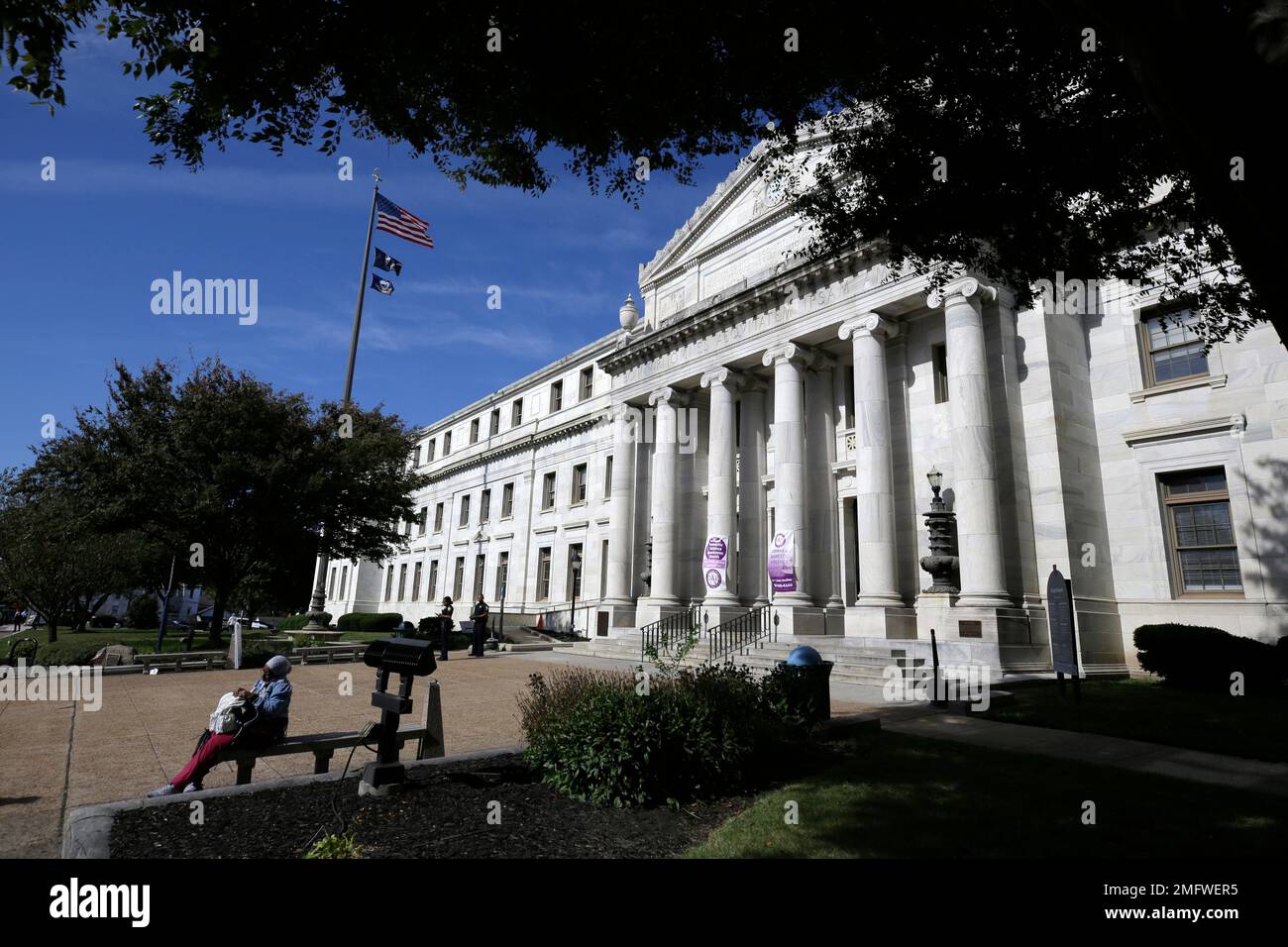 The Delaware County courthouse is seen, Thursday Oct. 15, 2020, in ...