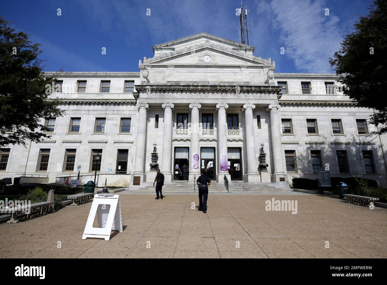 The Delaware County courthouse is seen, Thursday Oct. 15, 2020, in ...
