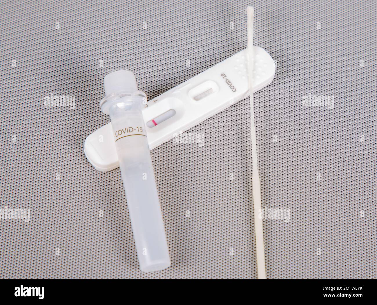 Rapid Antigen Test kit with Negative result in swab COVID-19 testing ...