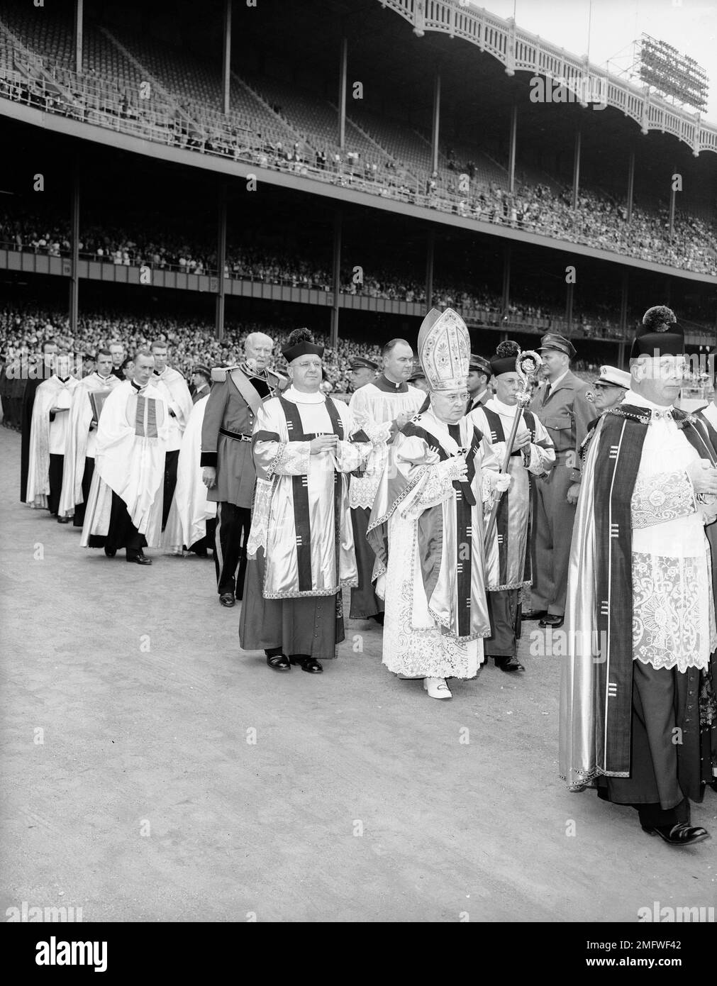 Cardinal Francis Spellman, center foreground, archbishop of New York ...