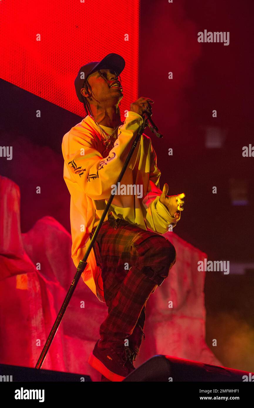 Travis Scott in concert at Madison Square Garden in New York Stock ...