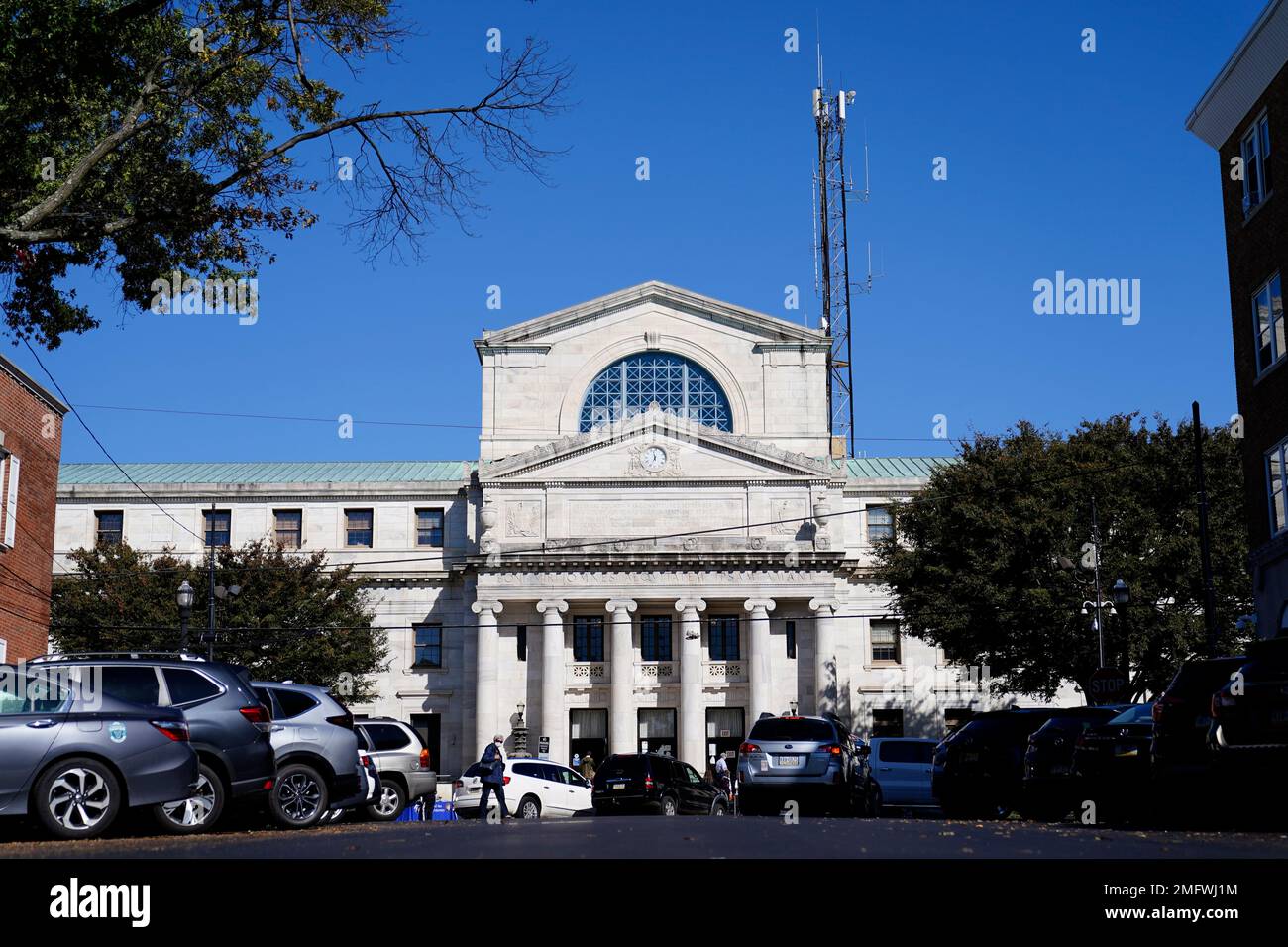 The Delaware County, Pa., courthouse is seen, Wednesday, Oct. 14, 2020 ...