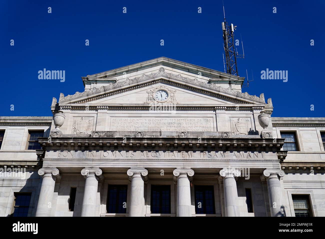 The Delaware County, Pa., courthouse is seen, Wednesday, Oct. 14, 2020 ...