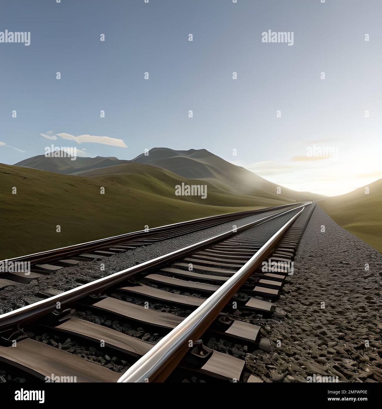 traveling by train and rails Stock Photo - Alamy