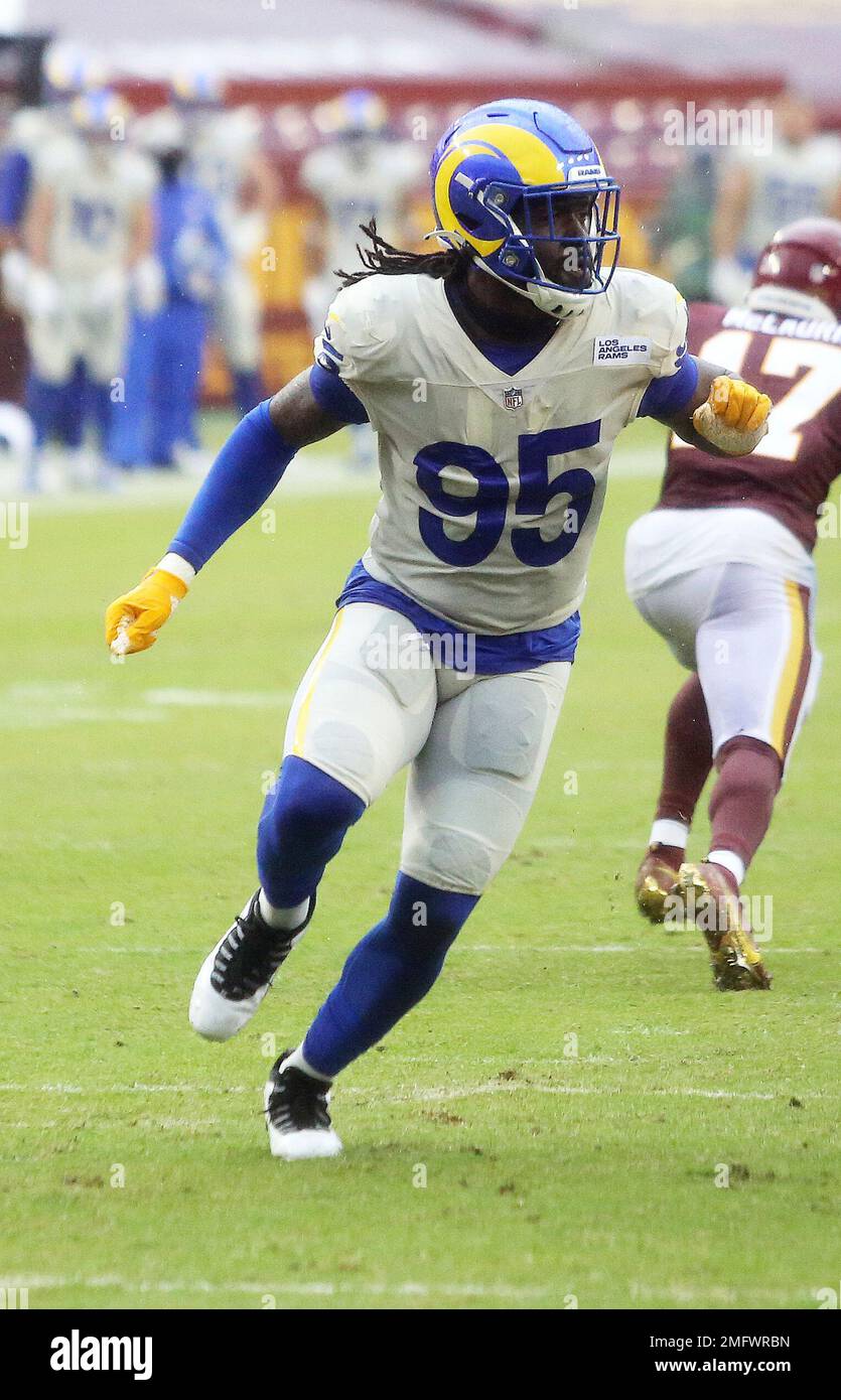 Los Angeles Rams linebacker Jachai Polite (95) in action during an NFL ...