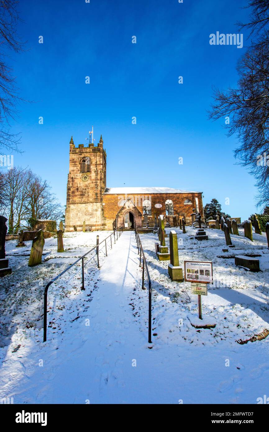 View of All Saints Church in the Cheshire village of Church Lawton ...