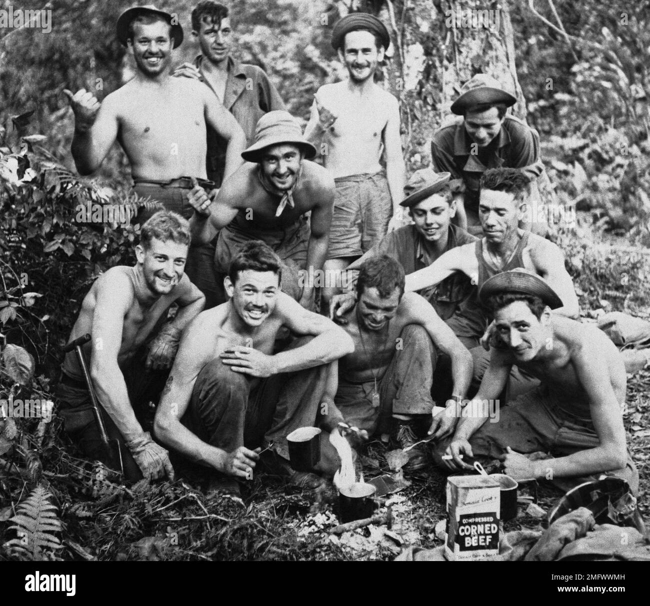 FILE - In this April 3, 1944, file photo, a jungle fighting outfit ...