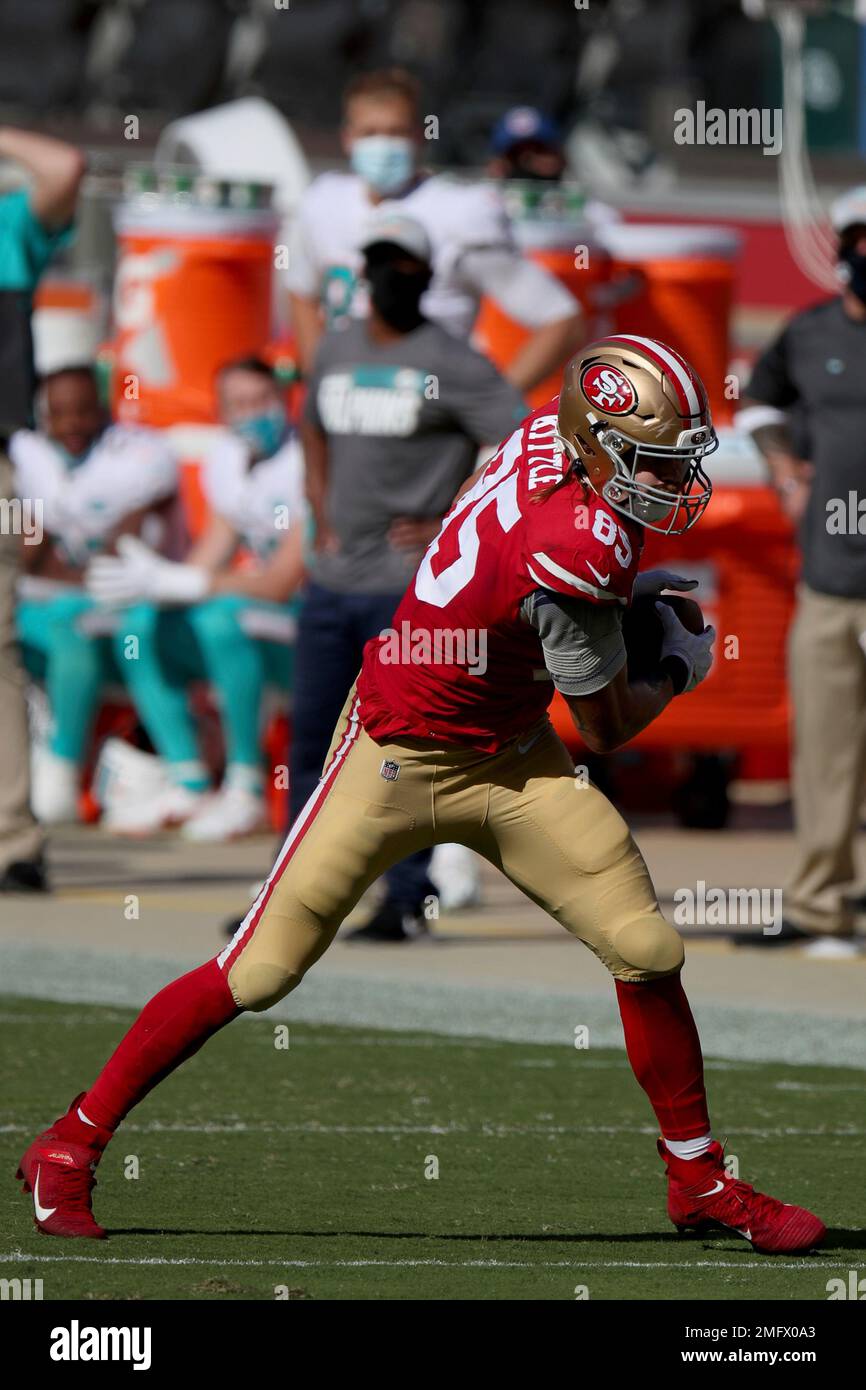 San Francisco 49ers tight end George Kittle (85) in action during an ...