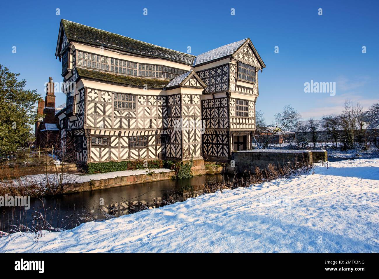 Little Moreton Hall a Tudor manor house owned by the National Trust ...