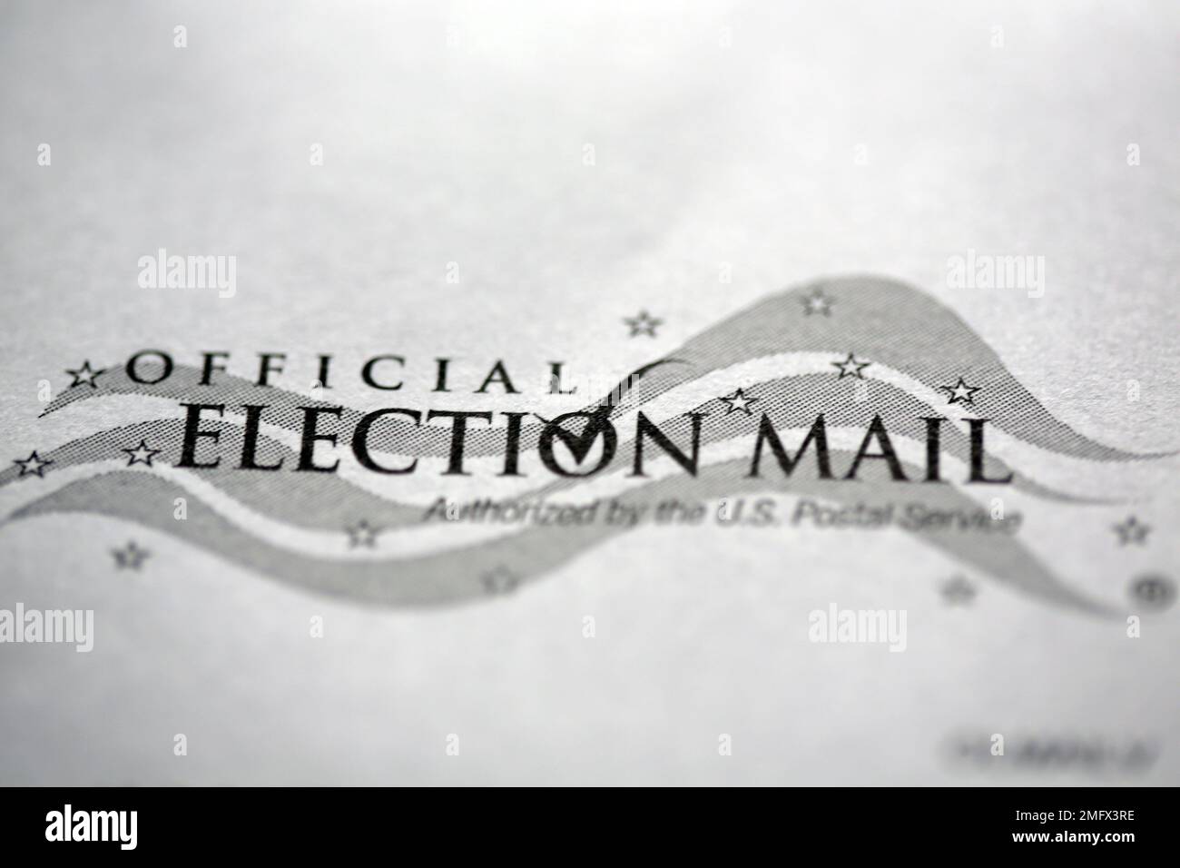 A mail-in official ballot return envelop for the 2020 General Election ...