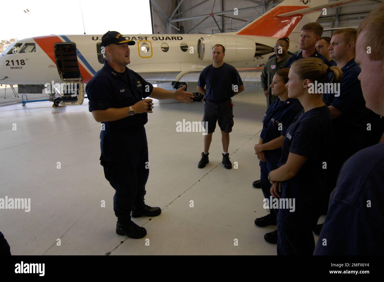 Vice Admiral Thad Allen at Aviation Training Center News Conference ...