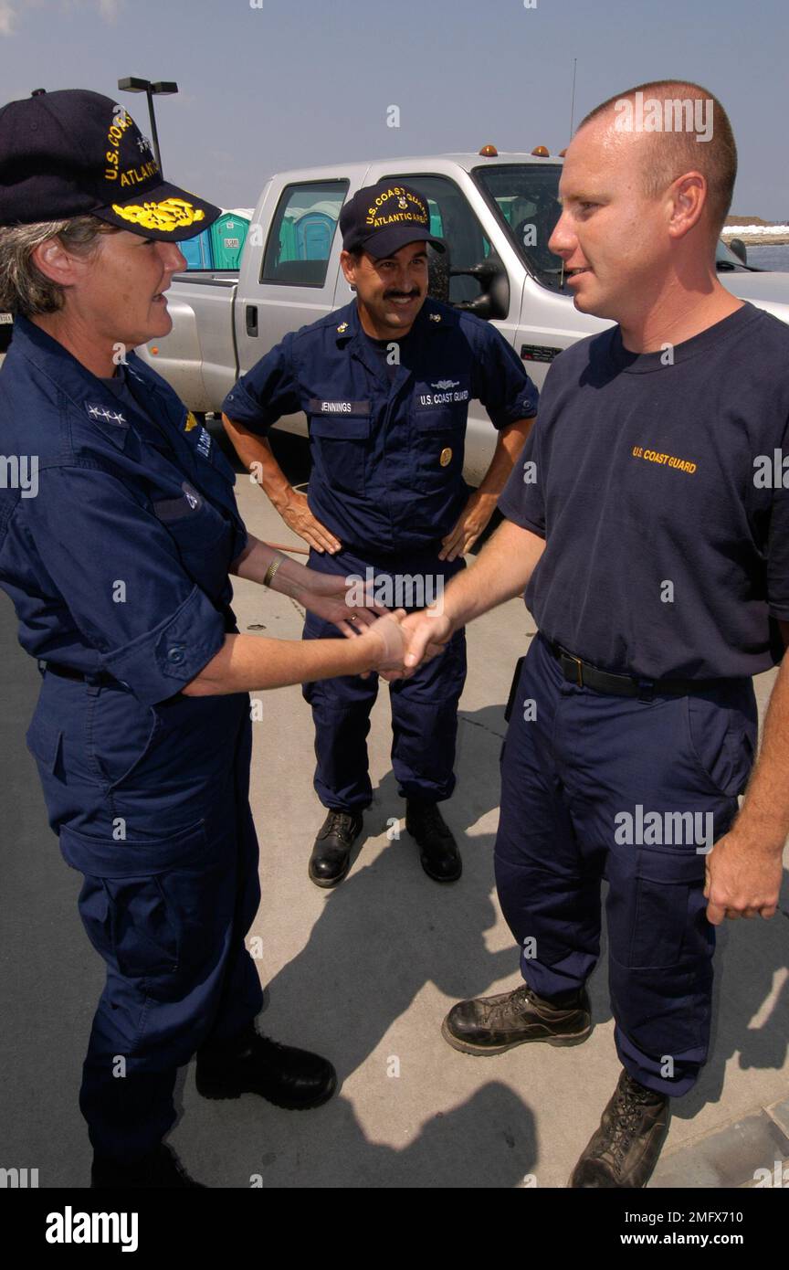 Vice Admiral Vivien Crea - 26-HK-15-78. VADM Crea outside with CG ...