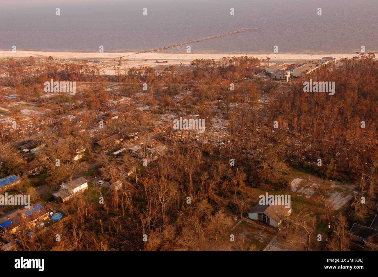 Vice Admiral Vivien Crea - 26-HK-15-23. aerial view of destroyed houses ...
