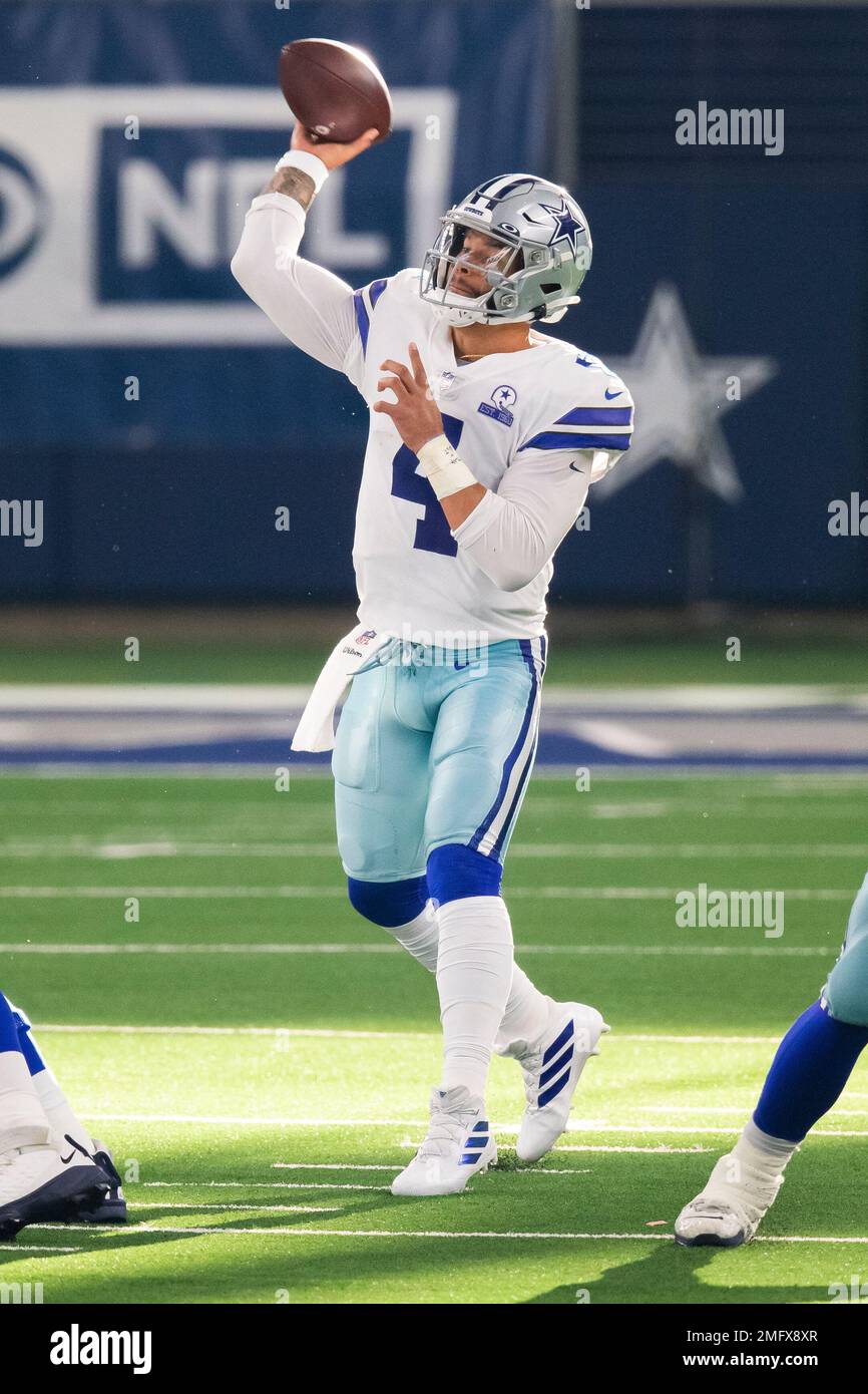 Dallas Cowboys quarterback Dak Prescott (4) throws during an NFL ...