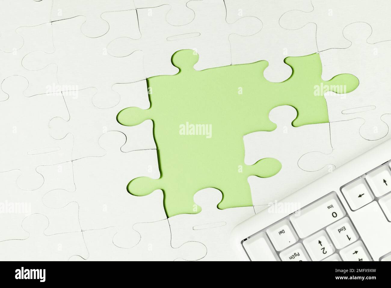 Colored Paper Puzzles Lying On Table. Important Text Written Over Paper ...