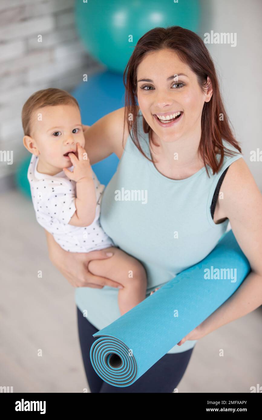 Cute baby doing exercises ball hi-res stock photography and images - Alamy