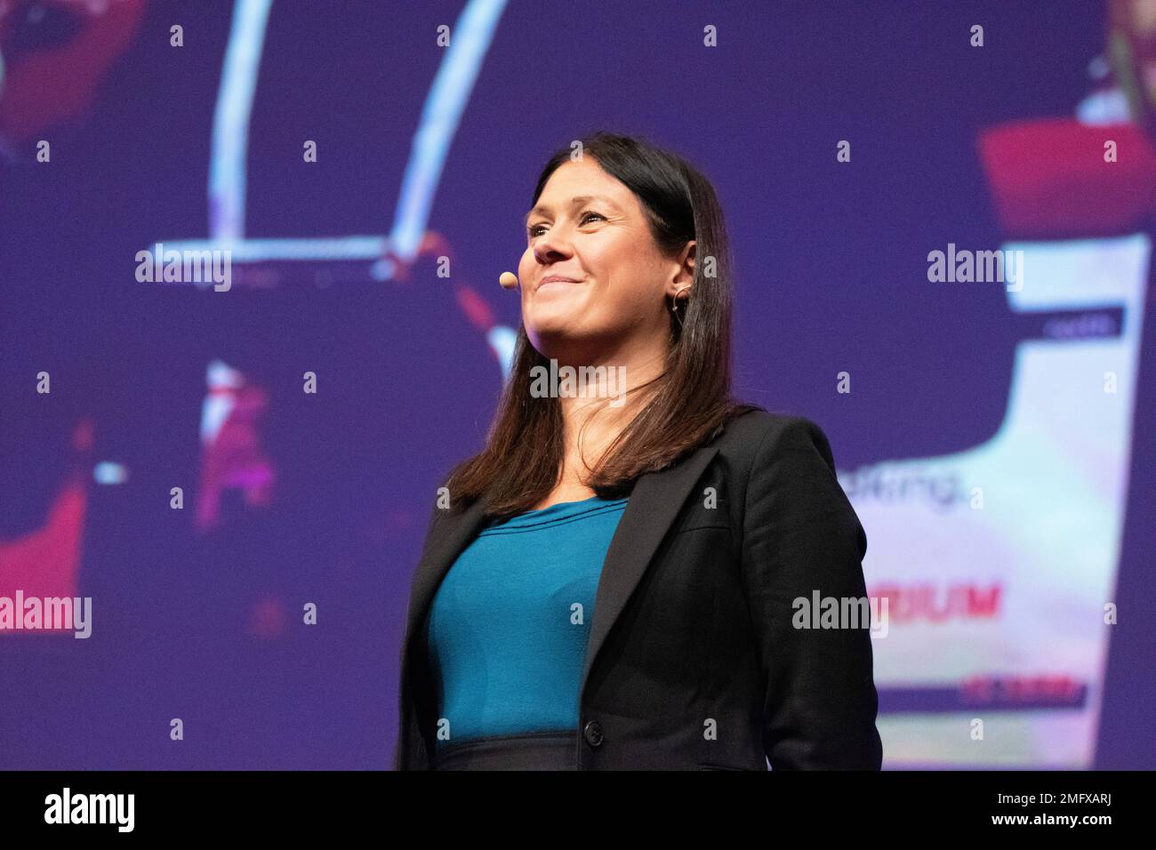 Manchester, UK. 25th Jan, 2023. Lisa Nandy smiling, Shadow Secretary of ...