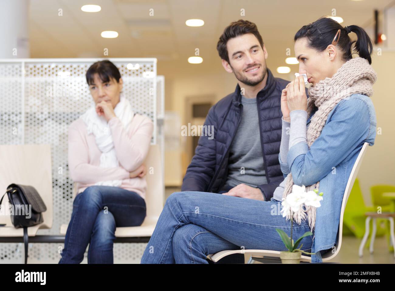 a couple waiting in hospital Stock Photo - Alamy