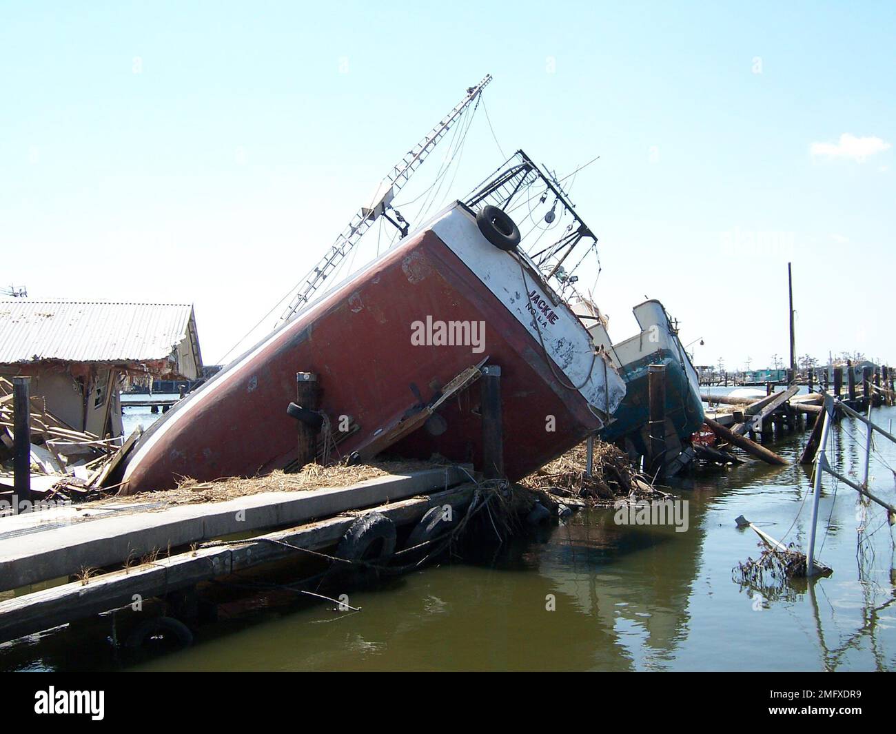 Aftermath - Displaced Boats - Miscellaneous - 26-HK-28-202. smashed ...