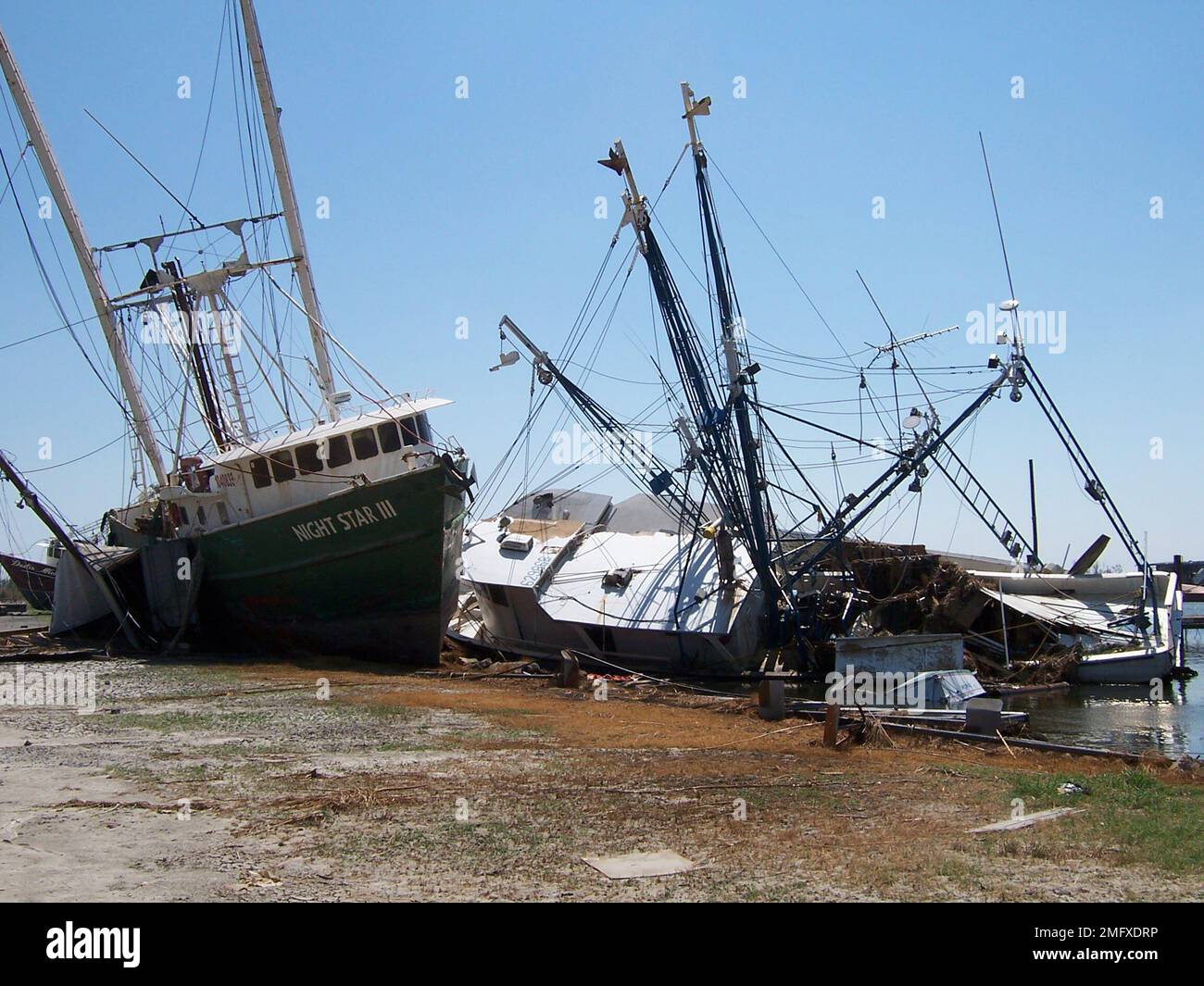 Aftermath - Displaced Boats - Miscellaneous - 26-HK-28-203. smashed ...