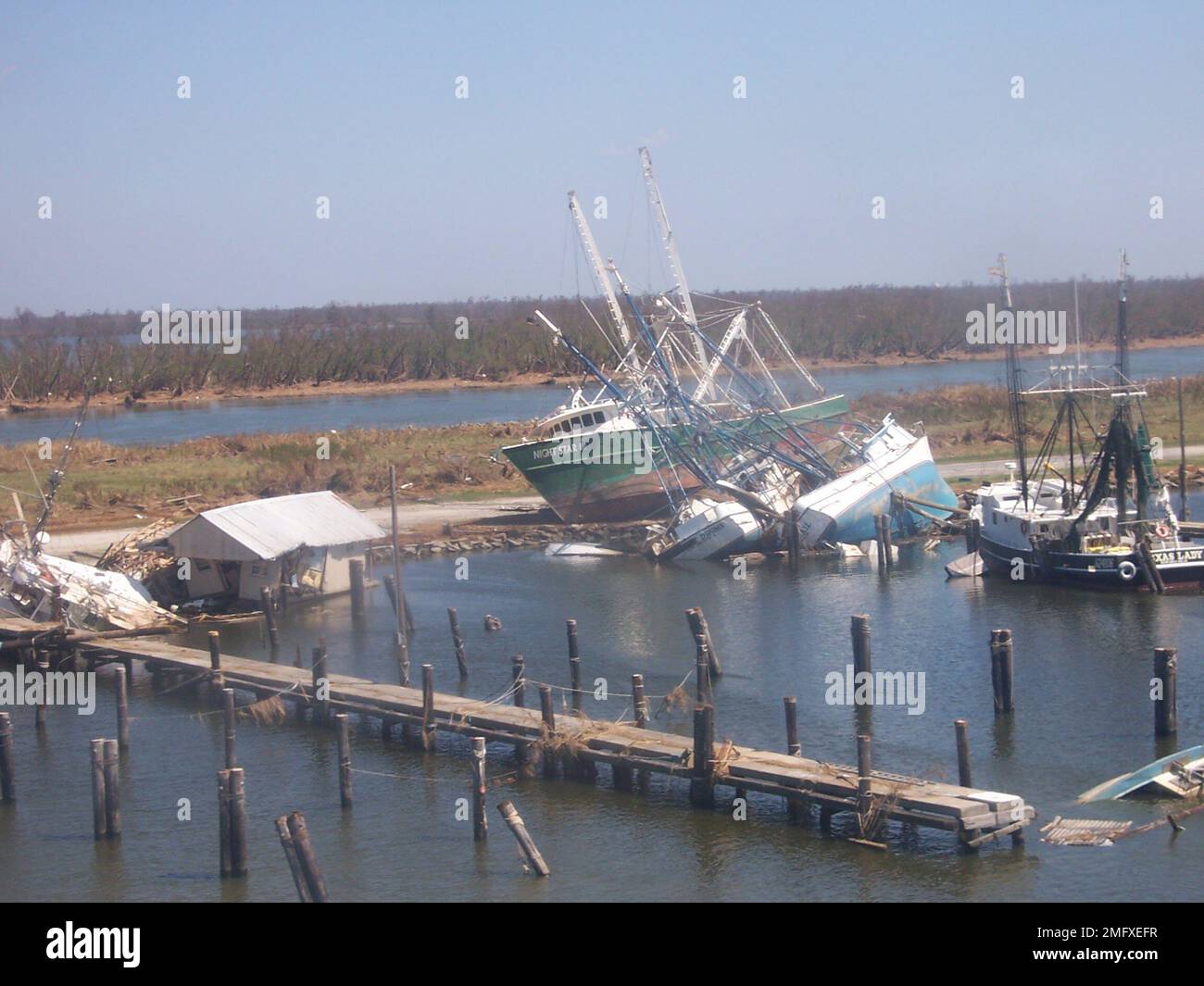 Aftermath - Displaced Boats - Miscellaneous - 26-HK-28-196. smashed ...