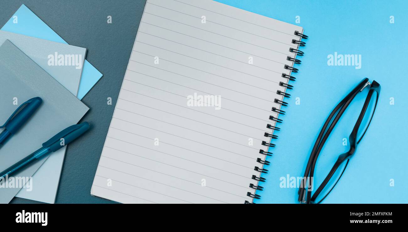 Image with school supplies, stickers, notebooks Important message Stock ...