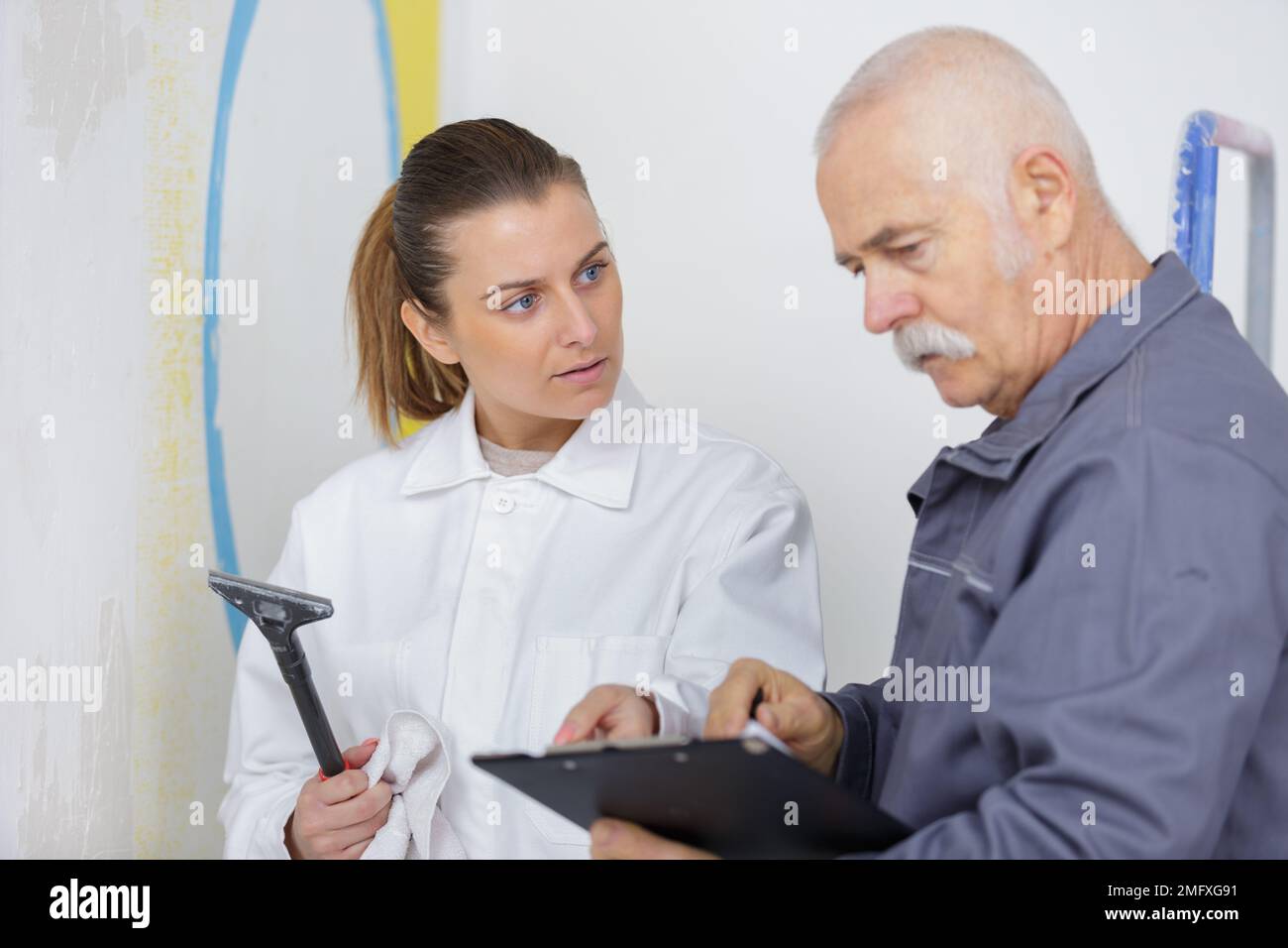 learning to become a professional painter Stock Photo - Alamy