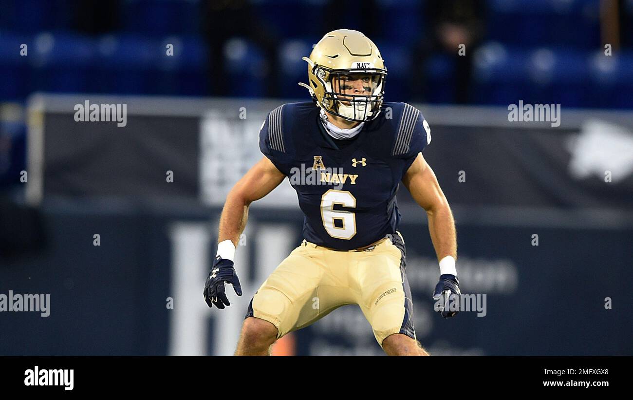 Navy's Mitchell West during an NCAA football game on Saturday, Oct. 10 ...
