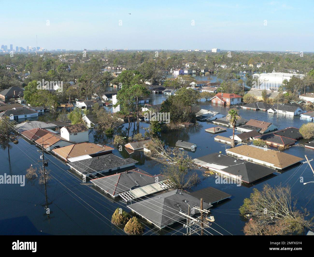 Aerial view flooding hurricane katrina hi-res stock photography and ...