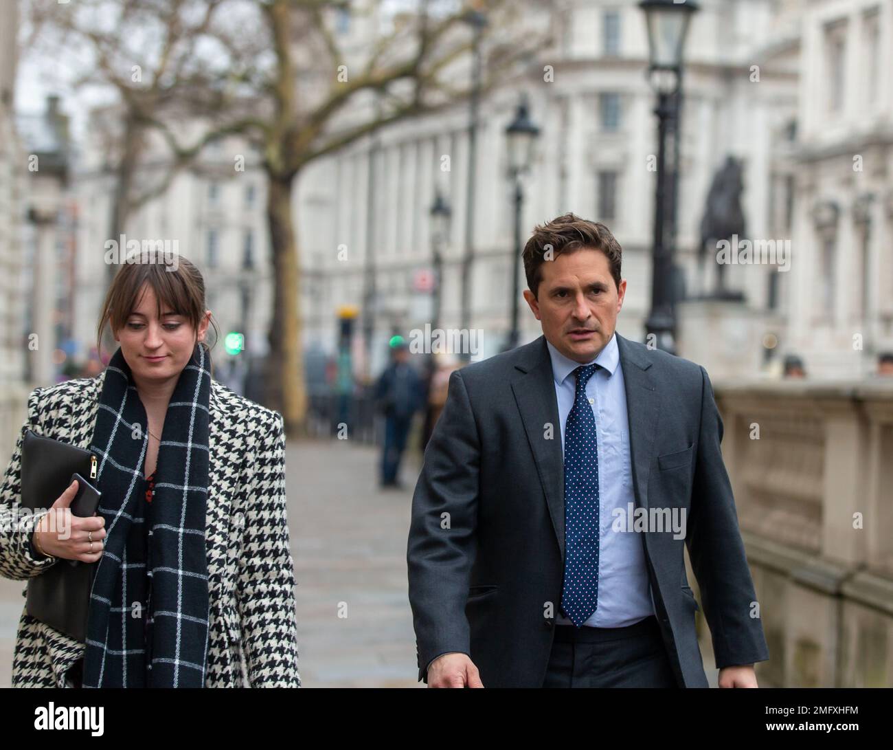 London, UK 25th, Jan.2023 Johnny Mercer, Minister for Veterans outside ...