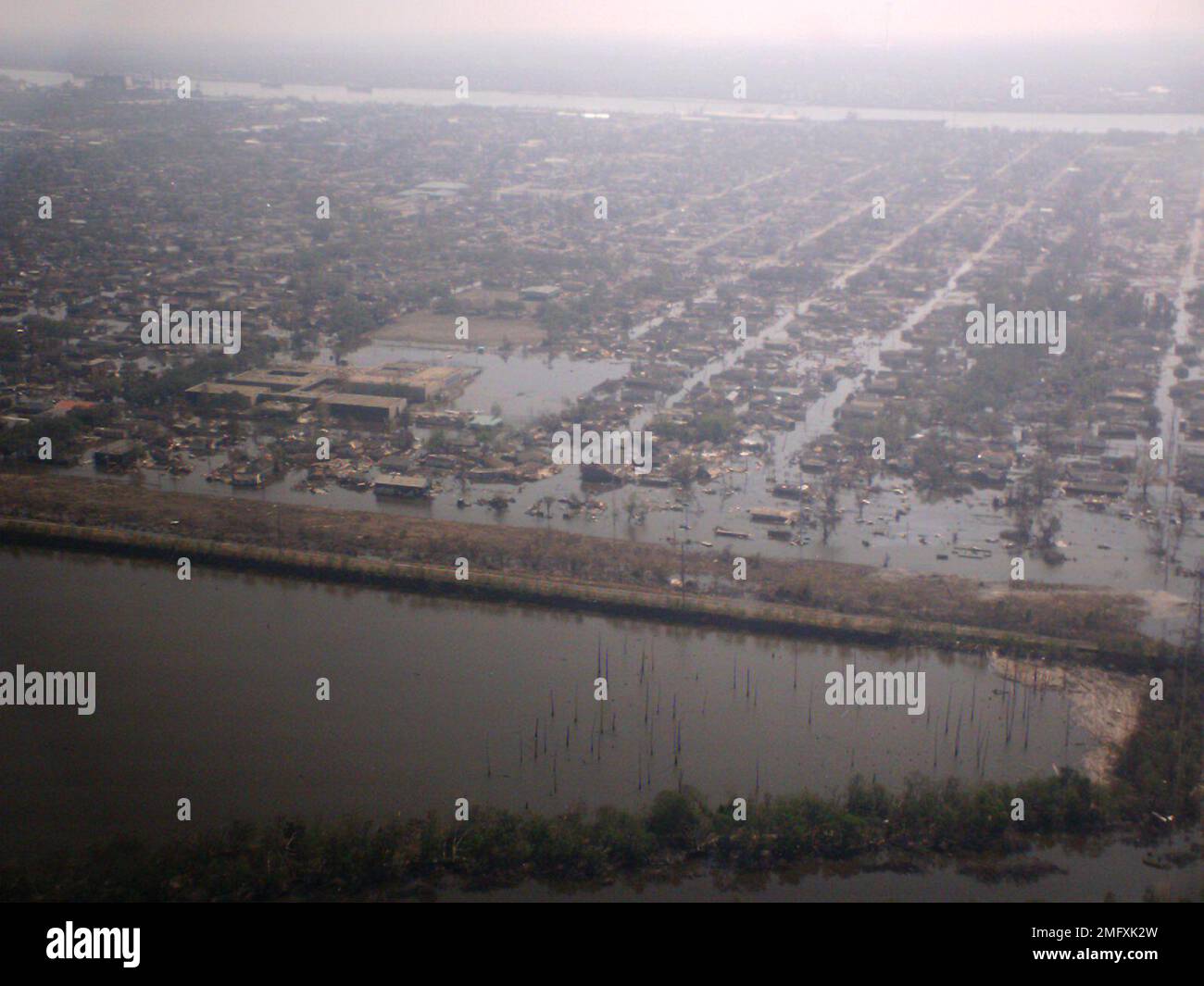 Aftermath - Miscellaneous - 26-HK-48-161. wide aerial view of flooded ...