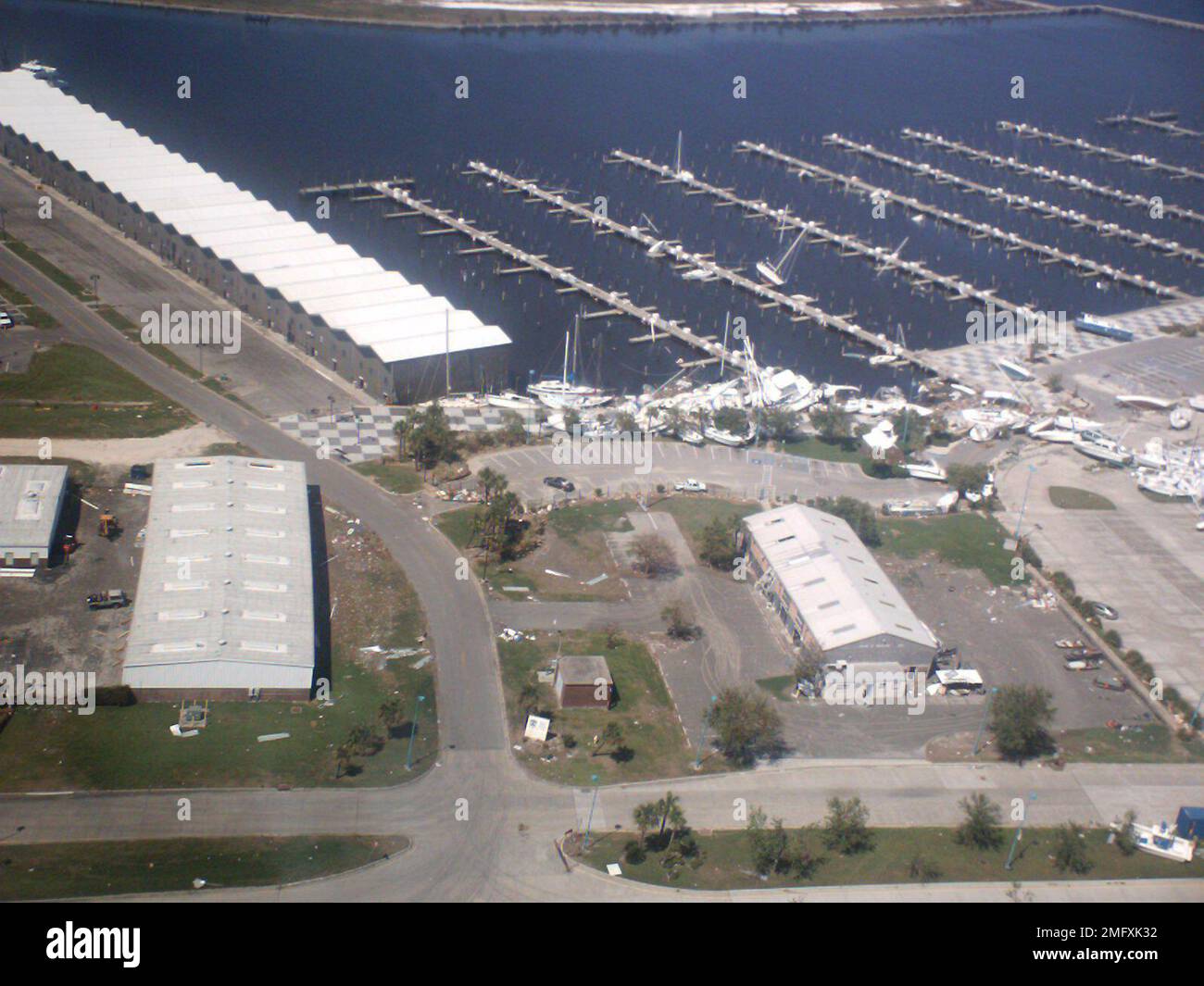 Aftermath - Miscellaneous - 26-HK-48-163. wide aerial view of pile of ...