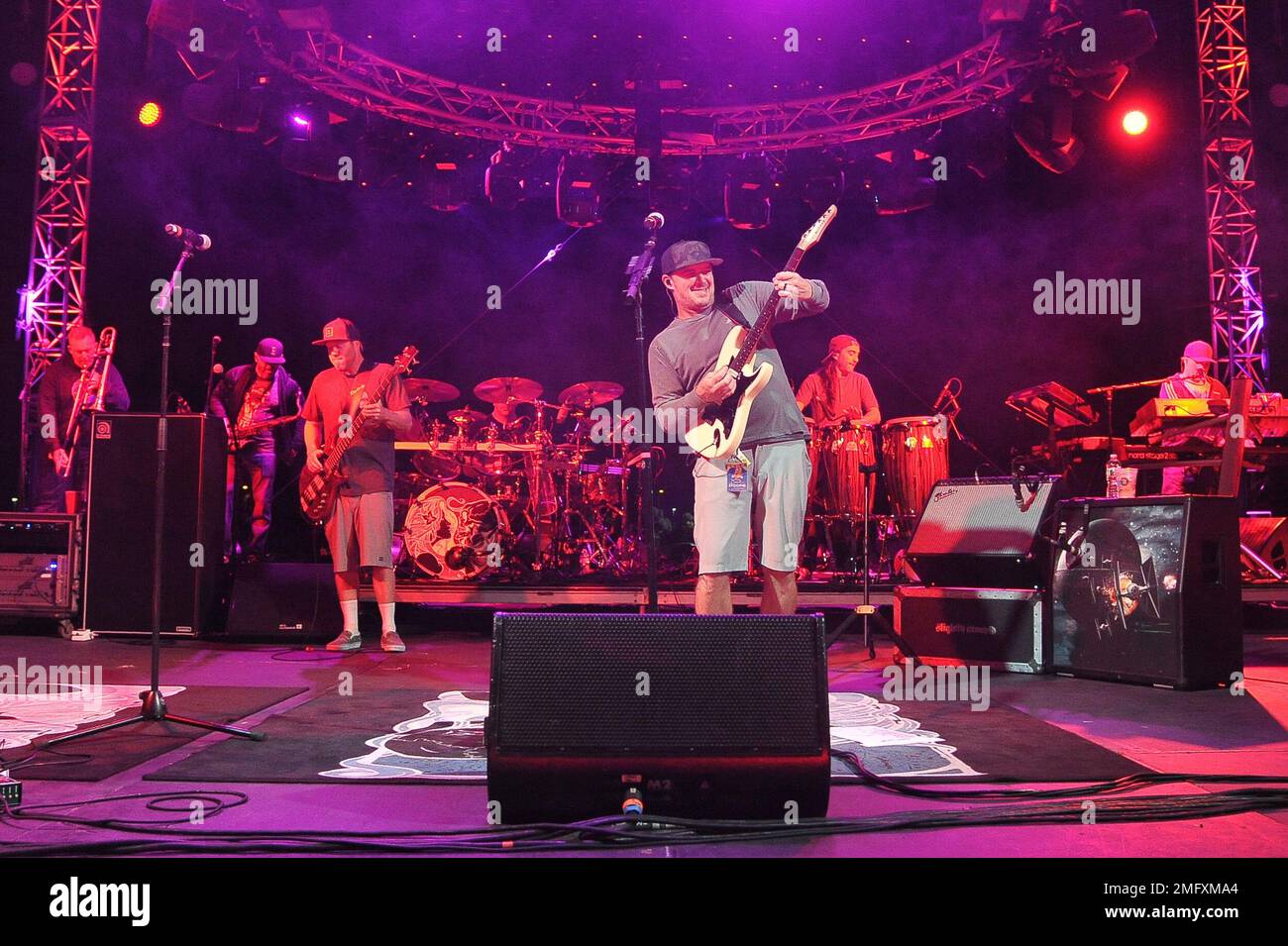 Kyle McDonald, center, of Slightly Stoopid, performs during Concerts In ...