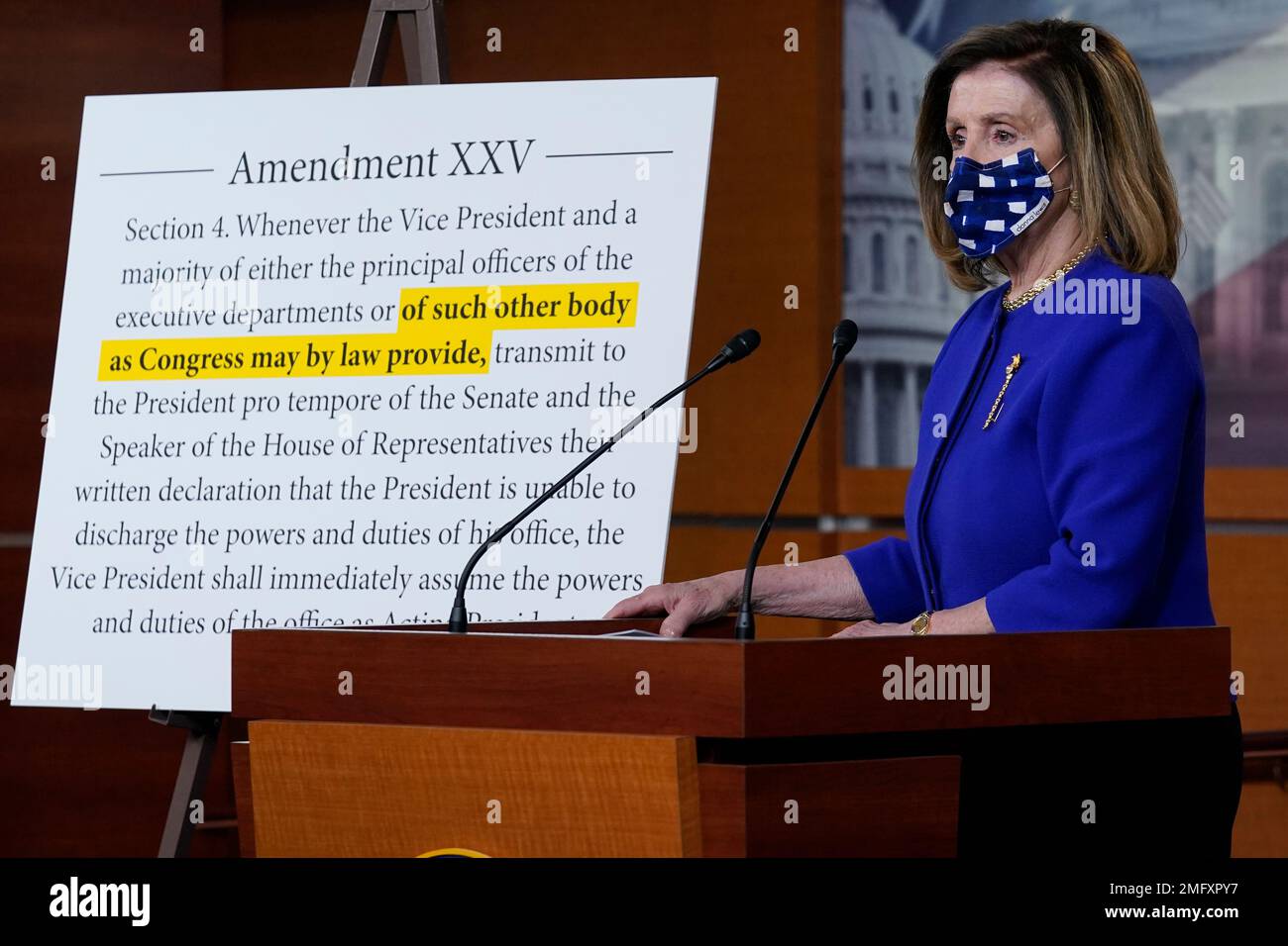 Speaker of the House Nancy Pelosi, D-Calif., speaks during a news ...