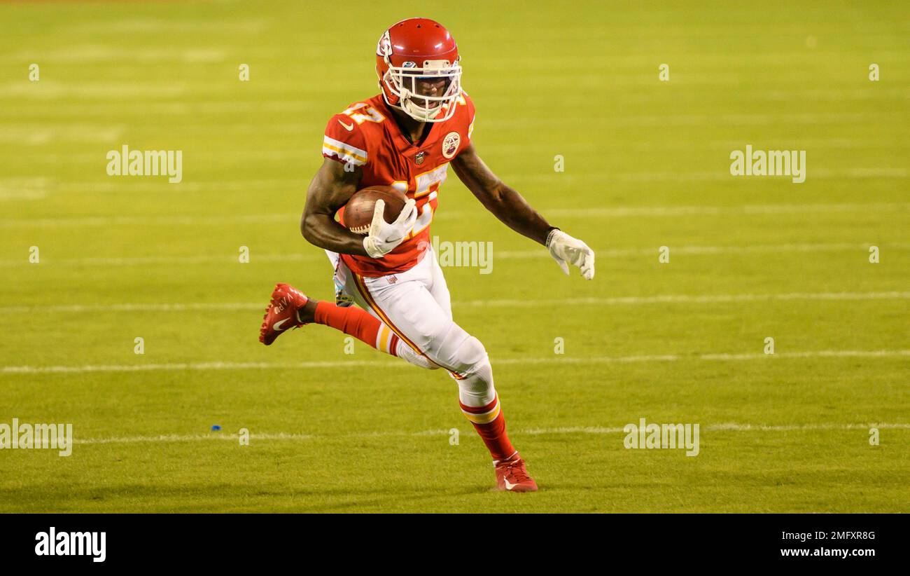 Kansas City Chiefs wide receiver Mecole Hardman (17) during the second ...