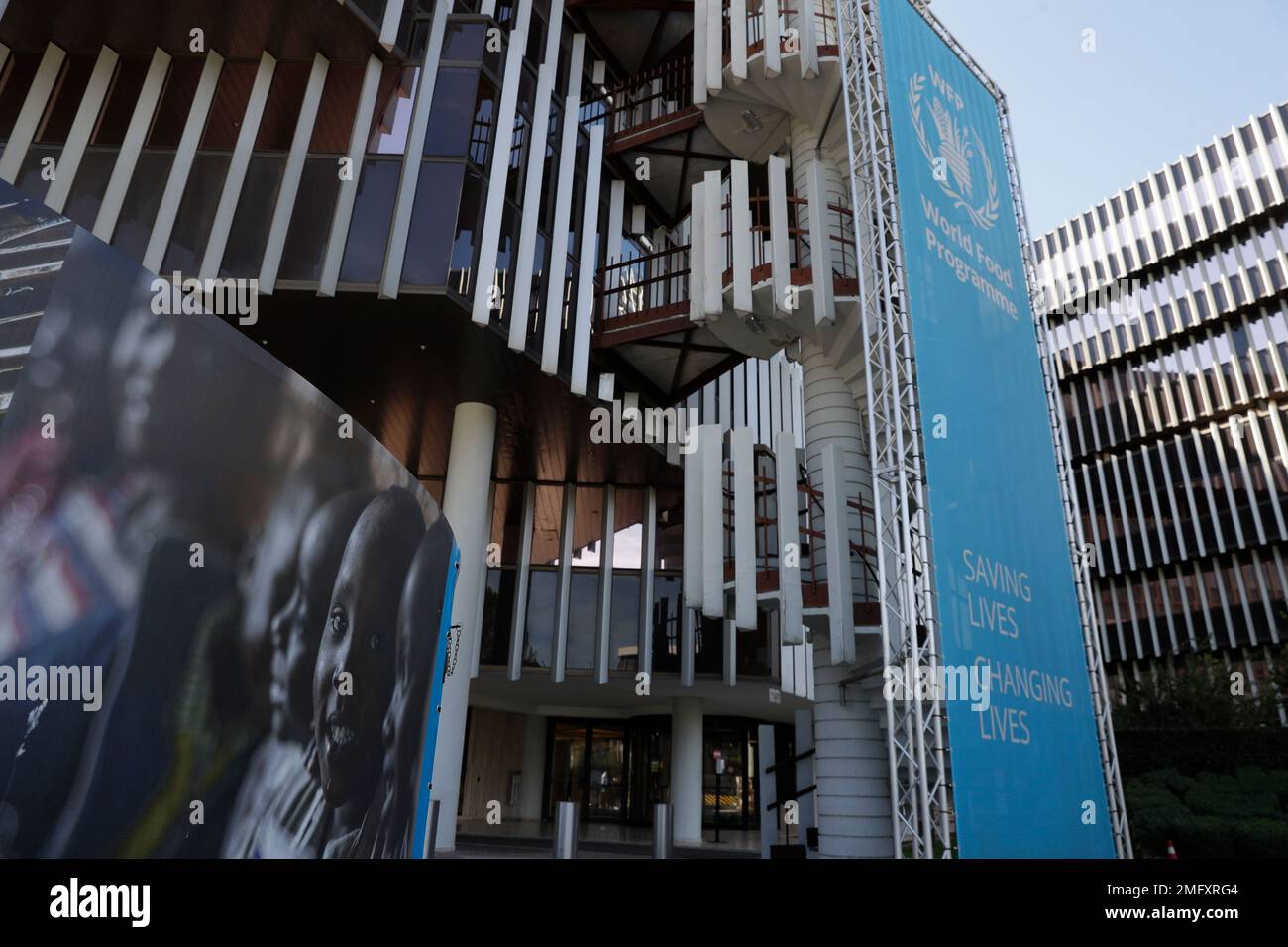 A view of the headquarters of the United Nations World Food Program ...