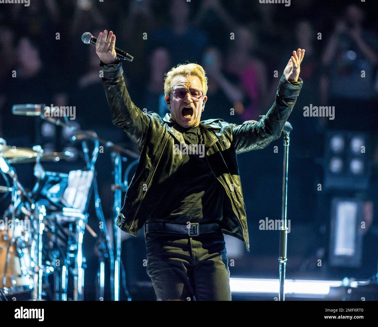 U2 in concert at Madison Square Garden in New York Stock Photo - Alamy