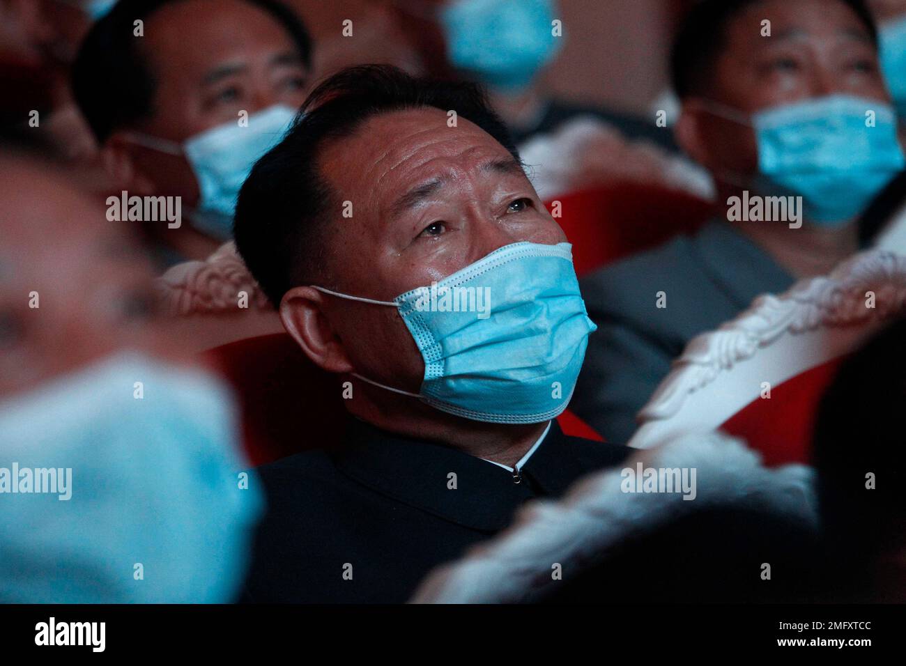Delegates watch a performance of Samjiyon Orchestra during a ...