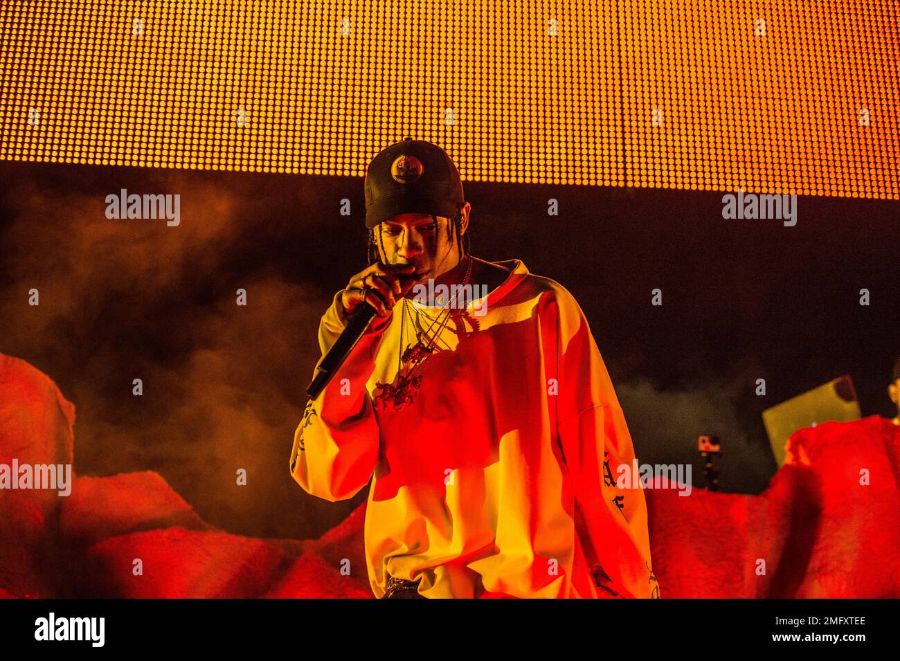 Travis Scott in concert at Madison Square Garden in New York Stock ...