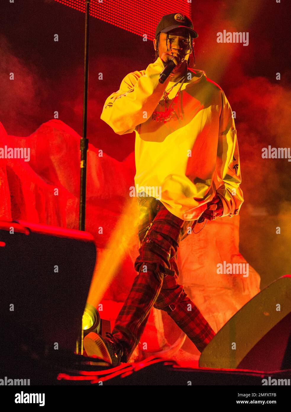 Travis Scott in concert at Madison Square Garden in New York Stock ...