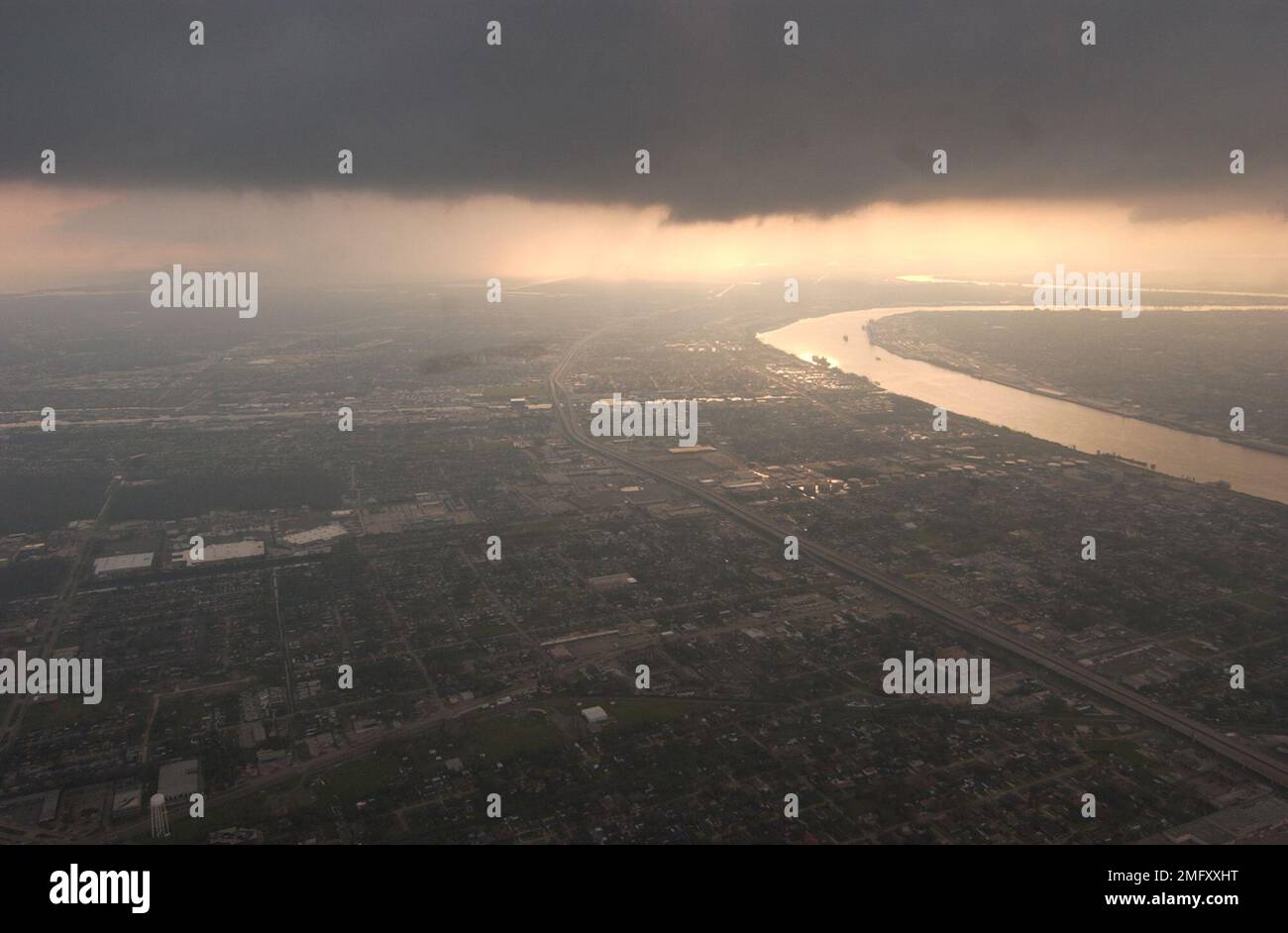 Aerial and Satellite Images - 26-HK-19-37. Hurricane Katrina Stock ...