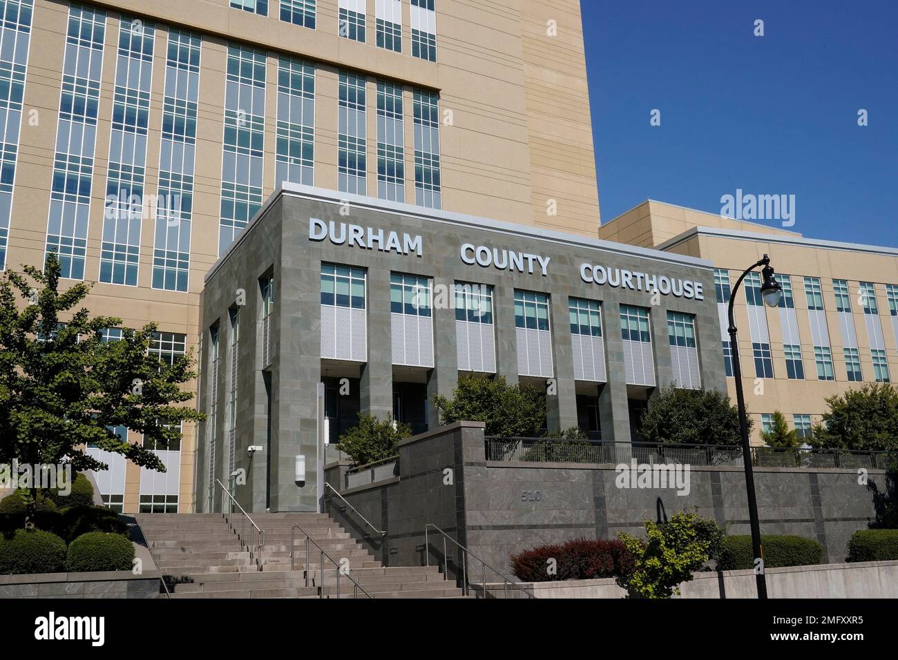 The Durham County Courthouse is shown in Durham, N.C., Tuesday, Oct. 6 ...