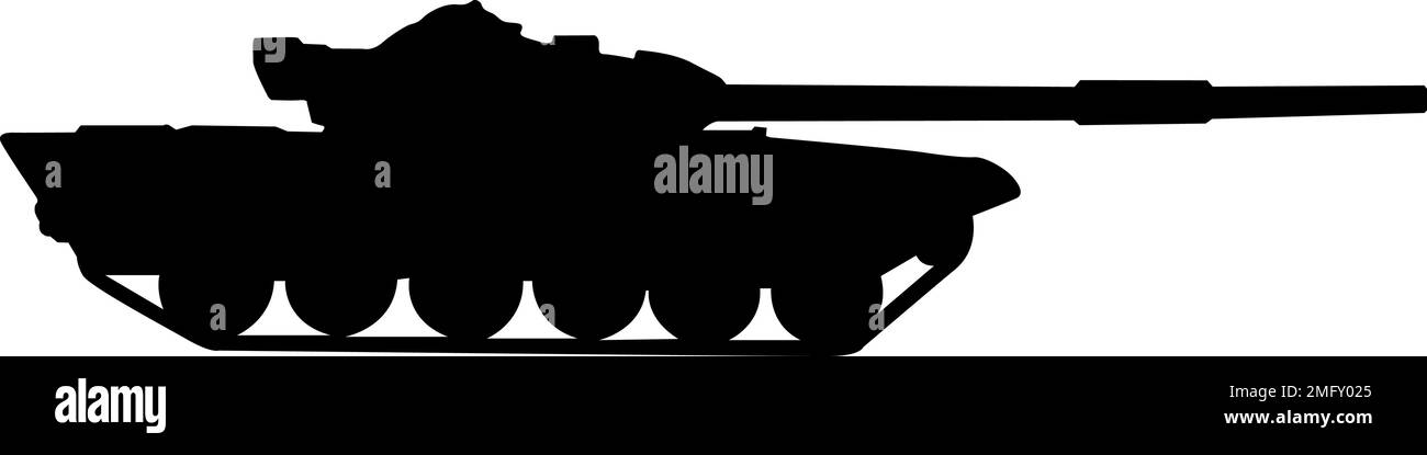 Military tank silhouette design on a white background Stock Vector ...