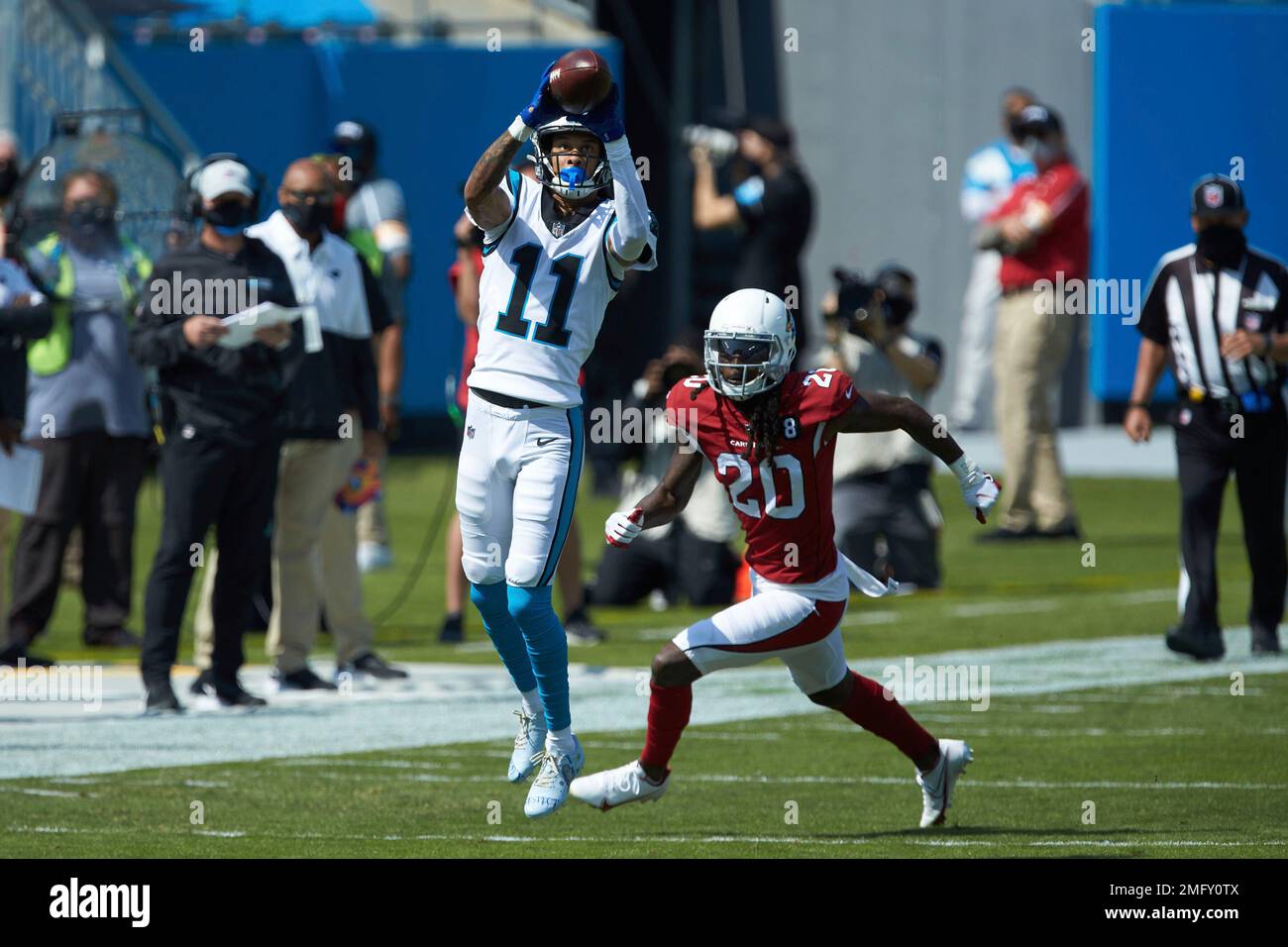 Carolina Panthers wide receiver Robby Anderson (11) catches a pass in ...